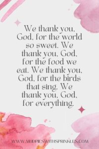 How to teach prayers before meals for kids and more