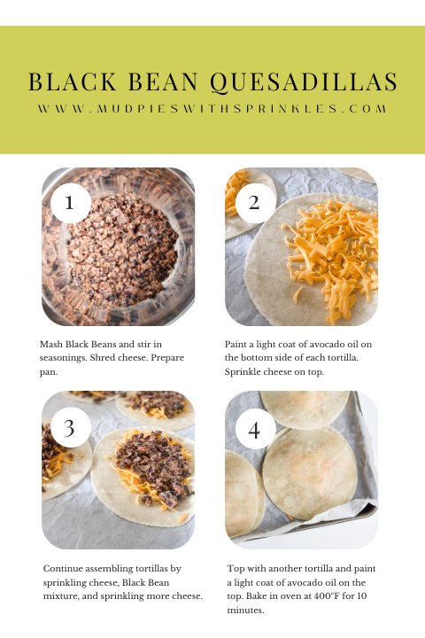 Easy Cheesy Black Bean Quesadilla Recipe for Kids