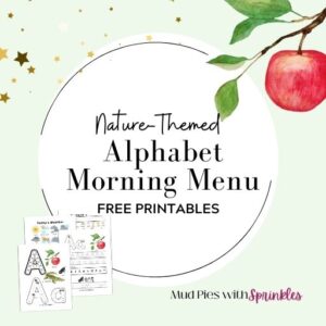 Easy Homeschool Preschool Morning Menu: Free Printables - Mud Pies with ...