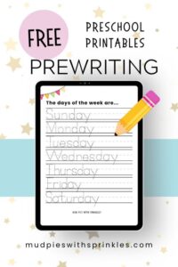 Free Printable Preschool Calendar: Morning Menu for Kids - Mud Pies ...