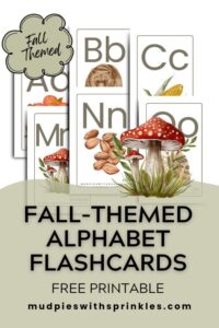 Free Fall Themed Alphabet Flashcards Printable: Autumn Fun - Mud Pies ...