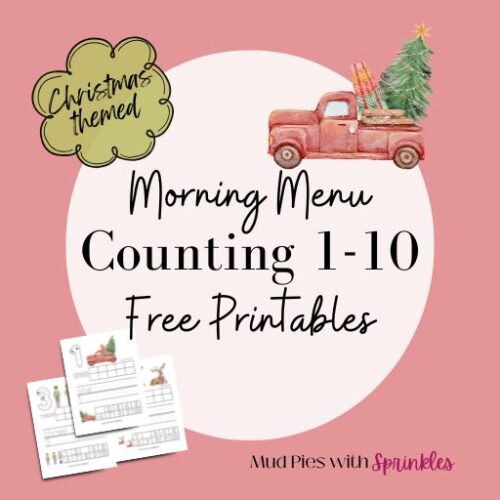 Free Christmas Number Flashcards: 1-15 Printable Cards - Mud Pies with ...